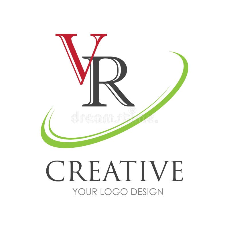 VR Letter Logo Design with Creative Modern Trendy Stock Vector ...