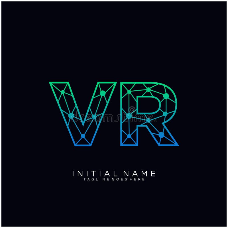 VR Letter Logo Icon Design Template Elements Stock Vector ...