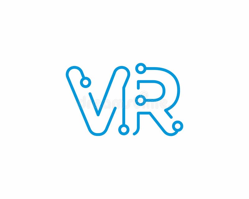 VR Letters, Electronic Circuit, Technology Logo Design Vector 001 Stock ...
