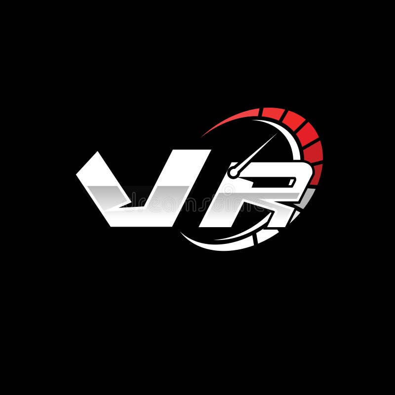 VR Logo Letter Speed Meter Racing Style Stock Vector - Illustration of ...