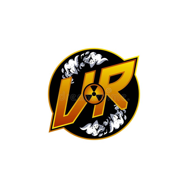 VR Logo Monogram ESport Gaming with Gas Shape Design Stock Vector ...