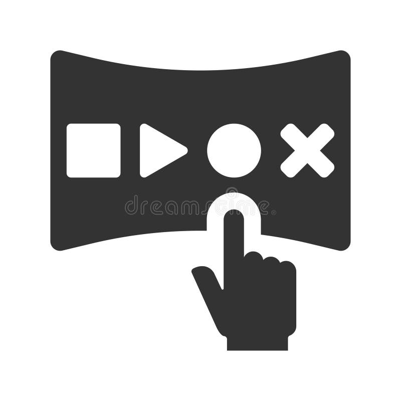 VR menu select icon stock vector. Illustration of click - 286931886