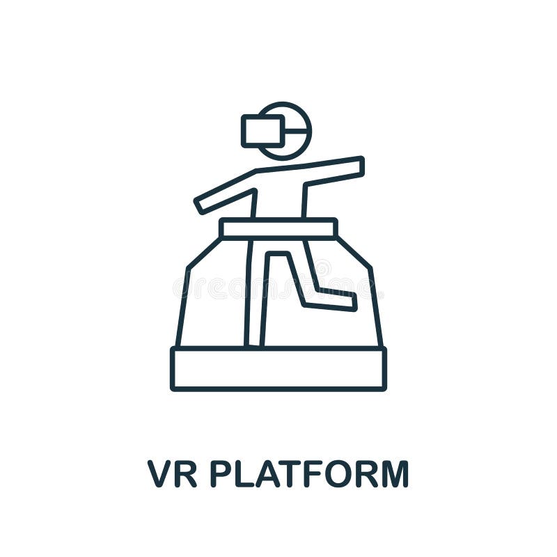 Vr Platform Icon from Augmented Reality Collection. Simple Line Element ...