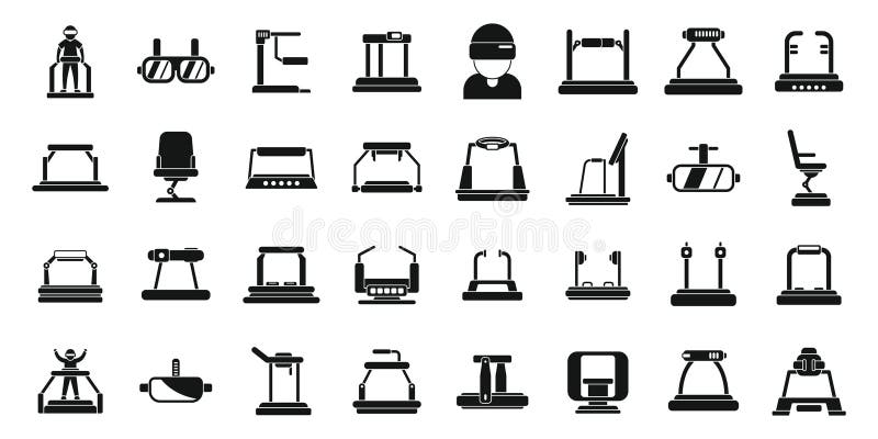 Vr Platform Icons Set Simple Vector. Augmented Reality Stock Vector ...