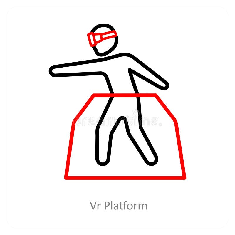 Vr Platform and Simulation Icon Concept Stock Illustration ...