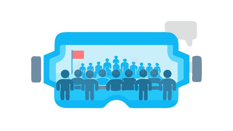 VR Public Meeting, Virtual Reality Conference, Vector Design Generative ...