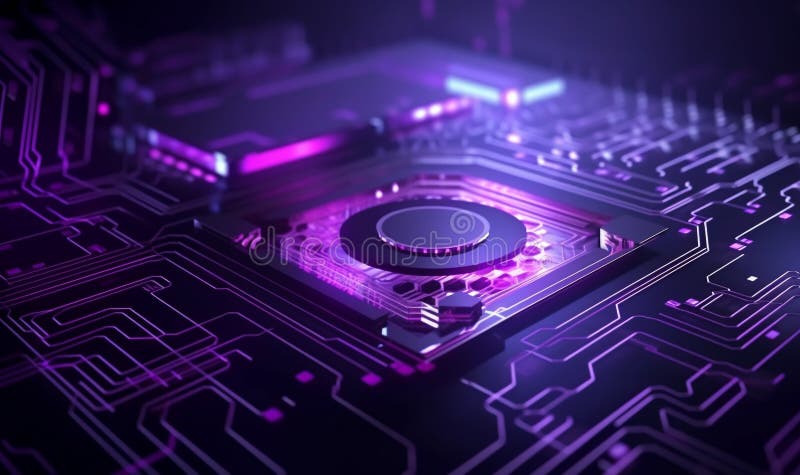 Circuit Electronic Board Technology Background. Futuristic Concept ...