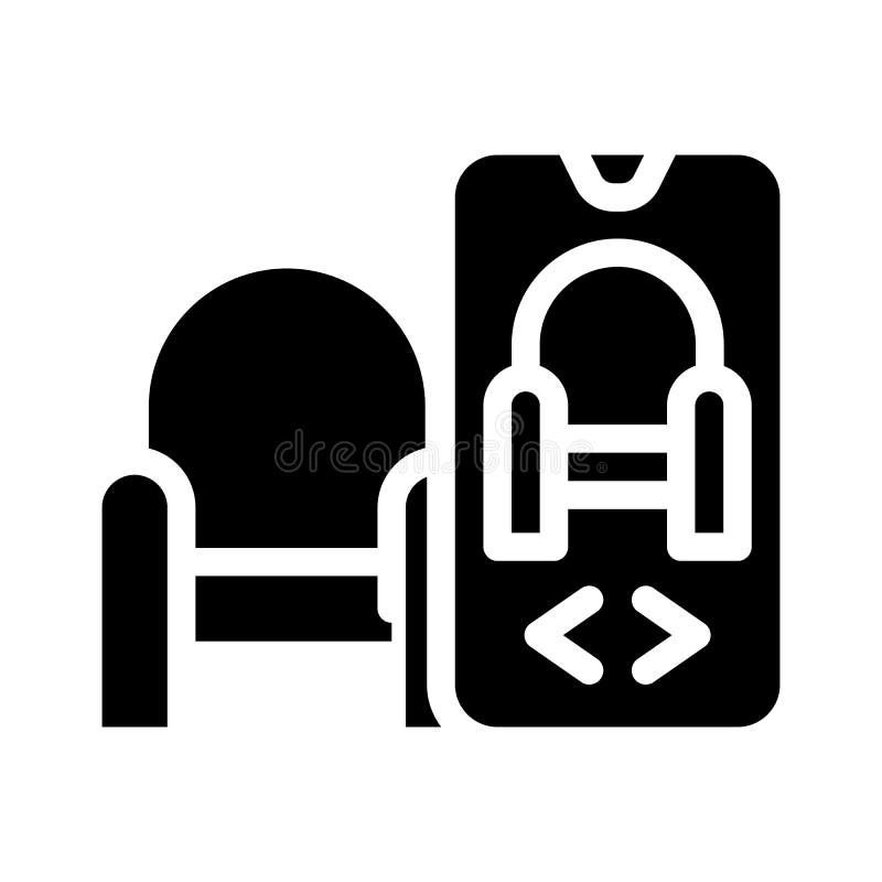 Vr Remote Control Glyph Icon Vector Illustration Stock Vector ...