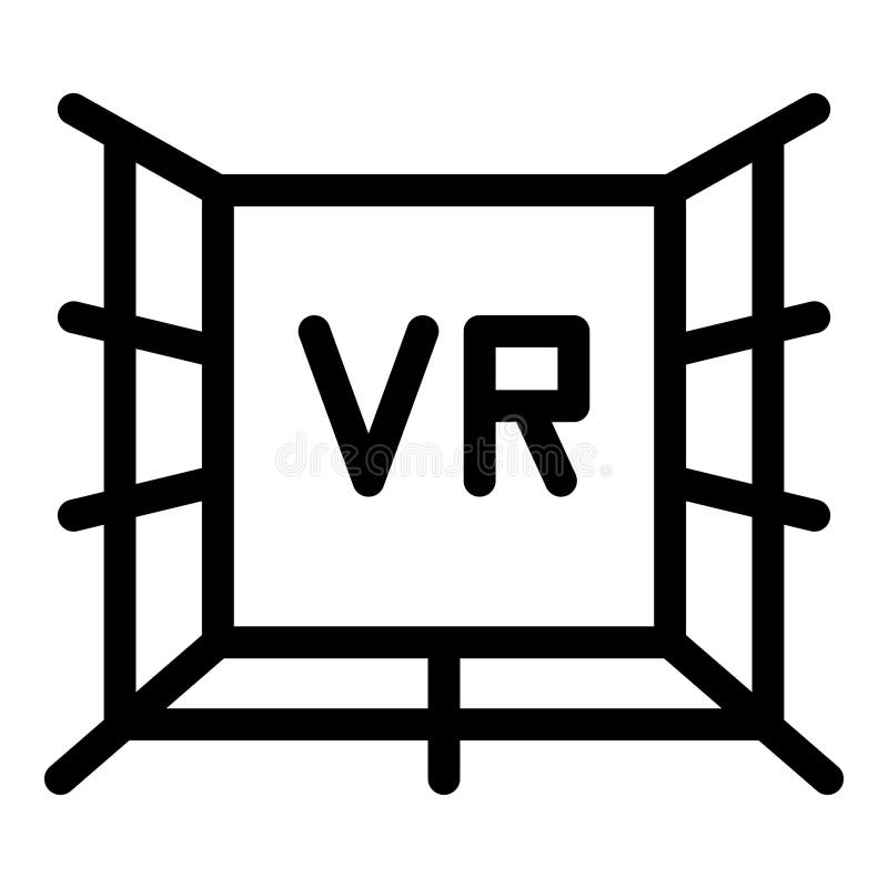 Vr Room Metaverse Playing Game Simulation Experience Icon Stock ...