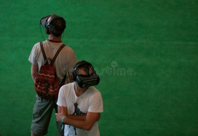 Vr sets at sonar festival editorial photography. Image of forest ...