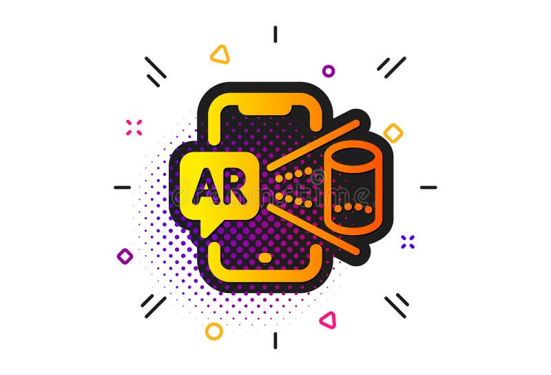 Augmented Reality Phone Icon. VR Simulation Sign. 3d View. Vector Stock ... Augmented Reality Phone Icon. VR Simulation Sign. 3d View. Vector Stock ...