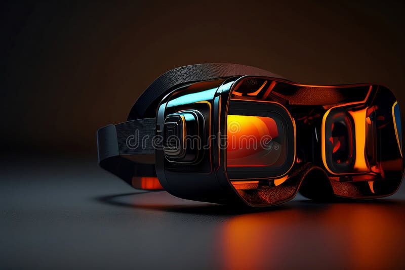VR Smart Goggles, Modern Futuristic Cinematic Look Stock Illustration ...