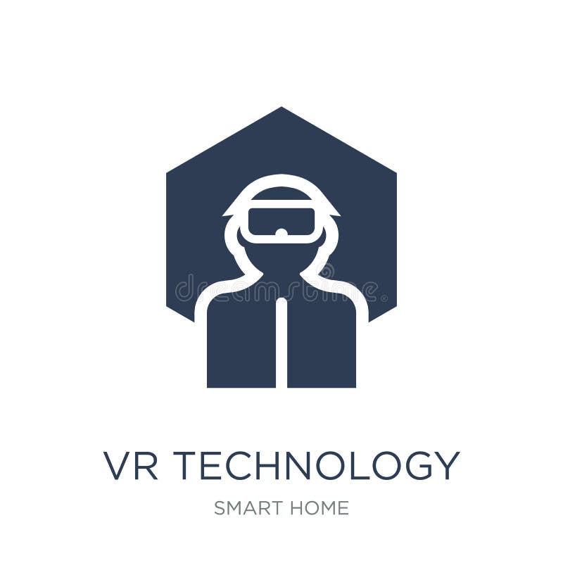 VR Technology Icon. Trendy Flat Vector VR Technology Icon on White ...