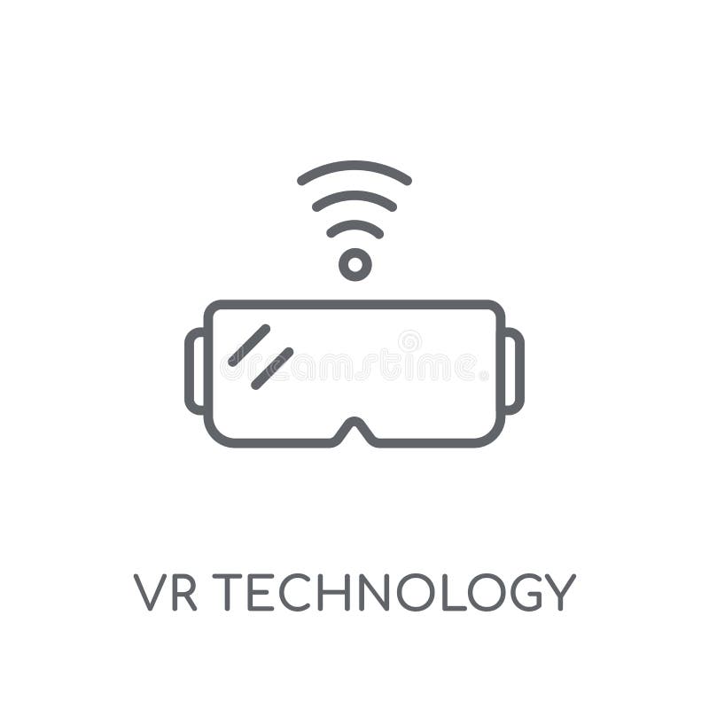 VR Technology Linear Icon. Modern Outline VR Technology Logo Con Stock ...