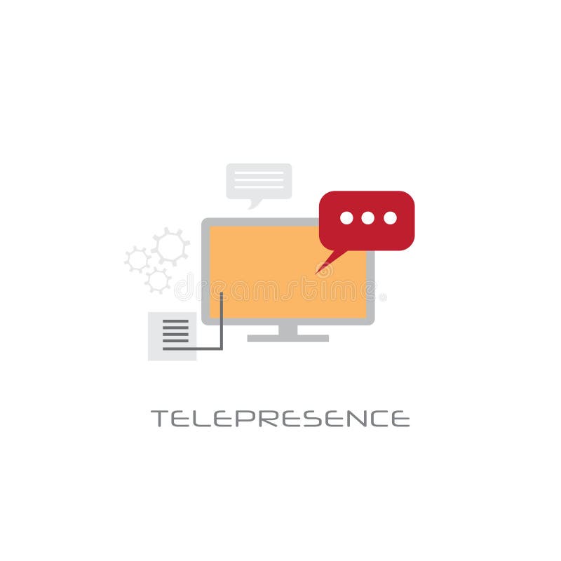 Telepresence Virtual Reality Visual Technology Icon Stock Vector ...