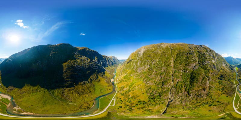 360 Vr Tour of Beautiful Mountains of Norway Stock Image - Image of ...