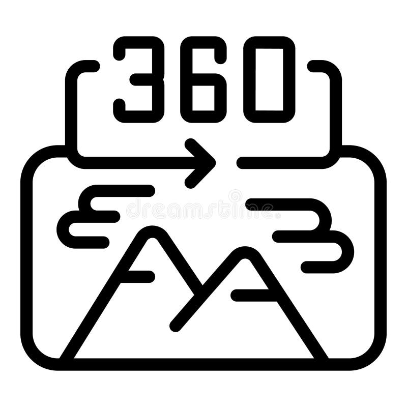 Vr Tourism Icon Outline Vector. Virtual Tour Stock Illustration ...