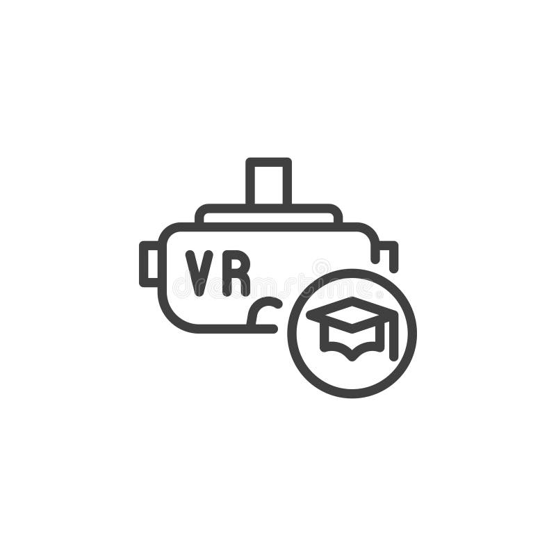 VR Training line icon stock vector. Illustration of gadget - 304040518
