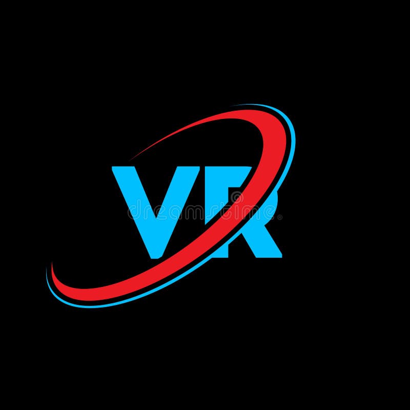 VR V R Letter Logo Design. Initial Letter VR Linked Circle Uppercase ...