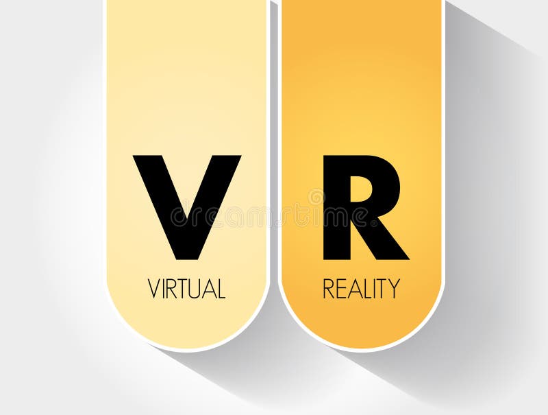 VR - Virtual Reality Acronym, Technology Concept Background Stock ...