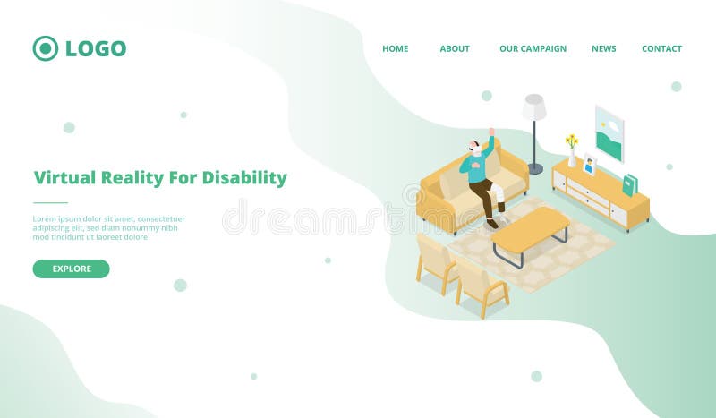 Vr Virtual Reality for Disability People for Website Template or ...