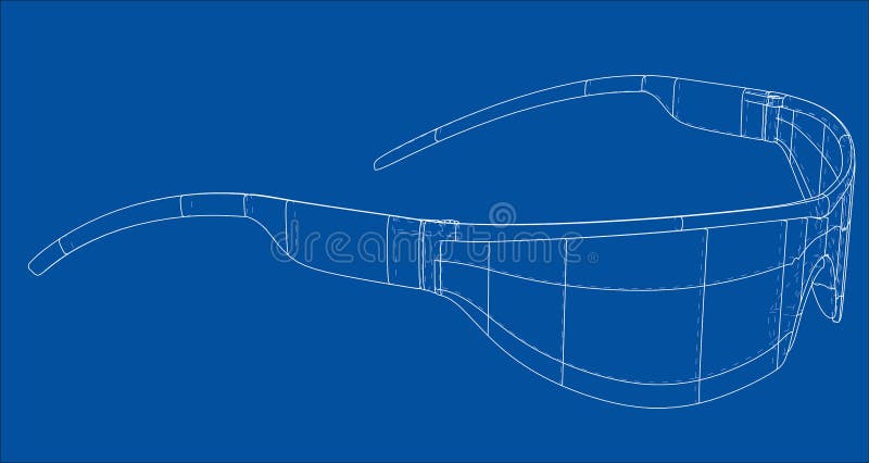 VR Virtual Reality Glasses Concept Stock Illustration - Illustration of ...