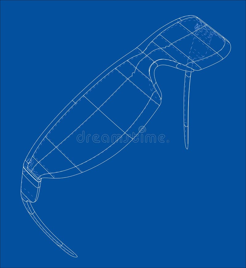 VR Virtual Reality Glasses Concept Stock Illustration - Illustration of ...