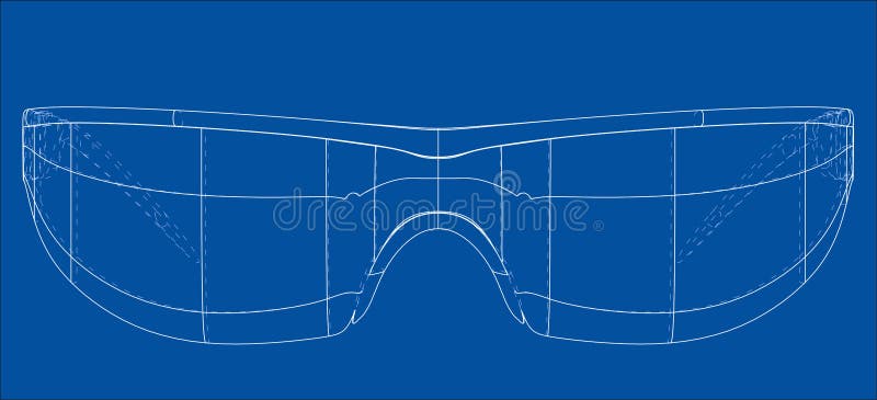 VR Virtual Reality Glasses Concept. Vector Stock Vector - Illustration ...