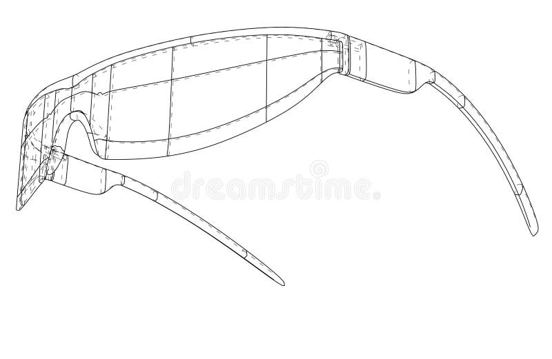 VR Virtual Reality Glasses Concept. Vector Stock Vector - Illustration ...