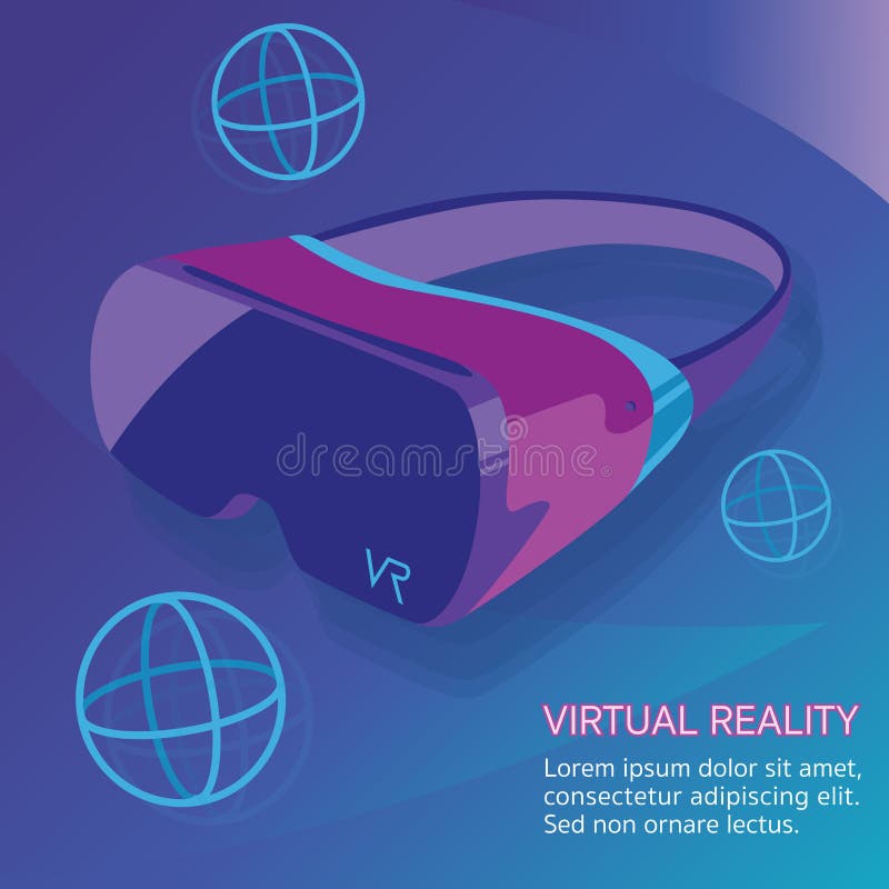 VR Virtual Reality Glasses Technology Stock Vector - Illustration of ...