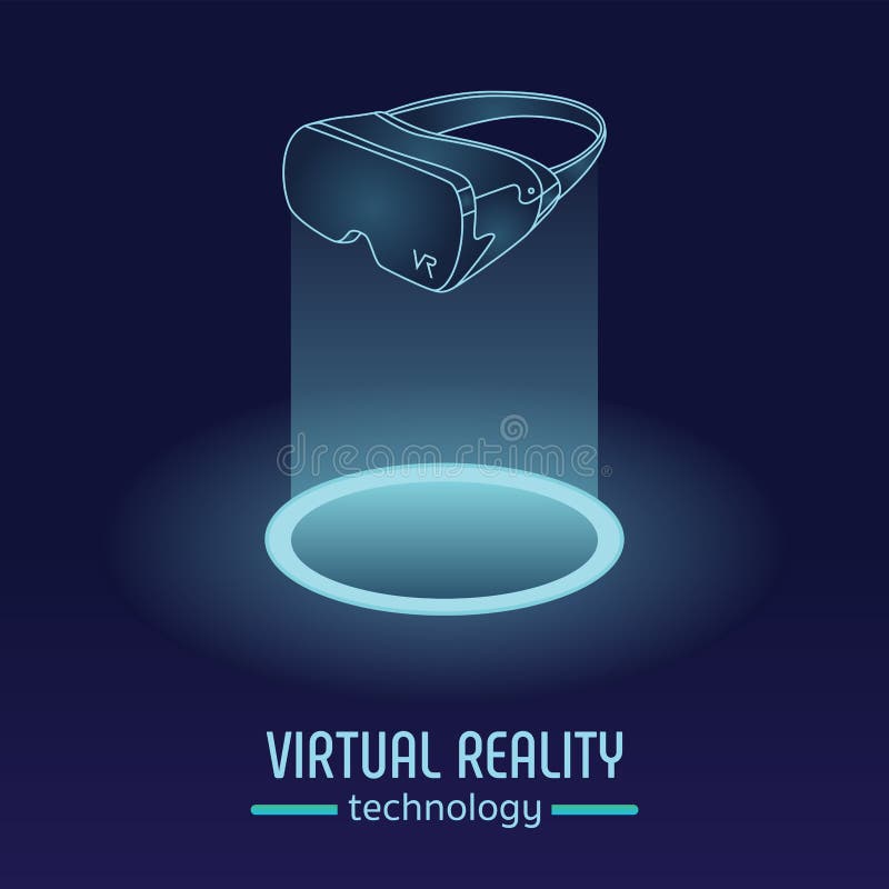 VR Virtual Reality Glasses Technology Stock Vector - Illustration of ...