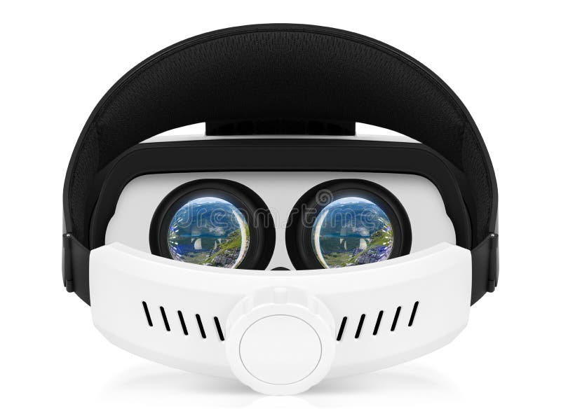 VR Virtual Reality Headset Back View on White Background Stock Photo ...