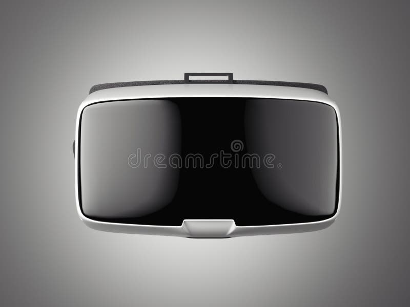 VR Virtual Reality Headset. Front View. 3d Rendering Stock Illustration ...