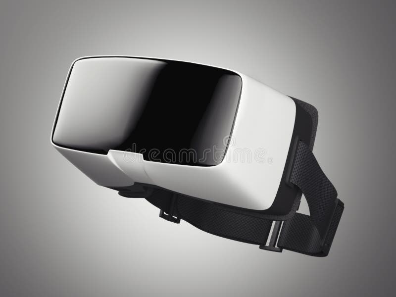 VR Virtual Reality Headset. Side View. 3d Rendering Stock Illustration ...