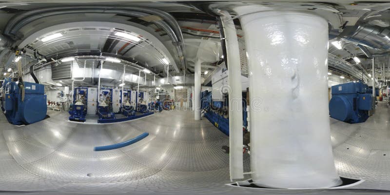 Modern Ship Engine Machinery And Industrial Spaces Stock Image - Image ...