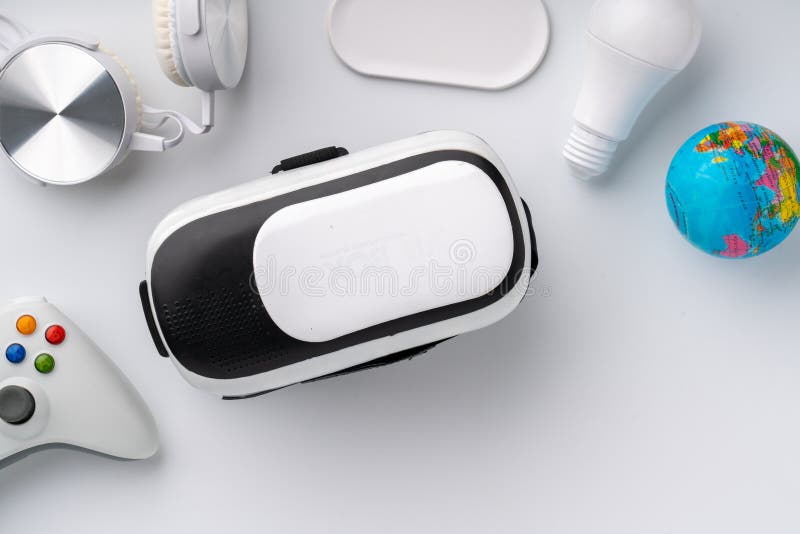VR Virtual Reality Technology for Game on Table Top View Stock Photo ...
