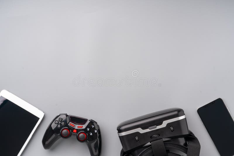 VR Virtual Reality Technology for Game on Table Top View Stock Photo ...