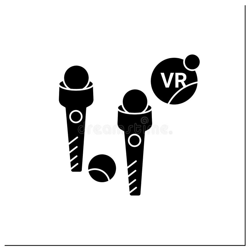 Vr Wireless Controllers Glyph Icon Stock Vector - Illustration of ...