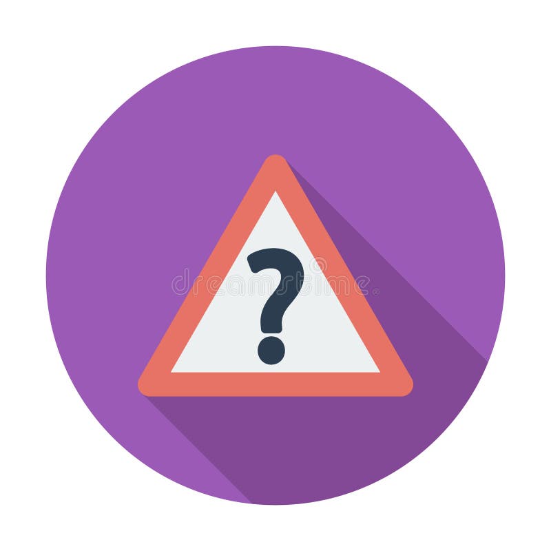 Vraag enig pictogram vector illustratie. Illustration of probleem ...