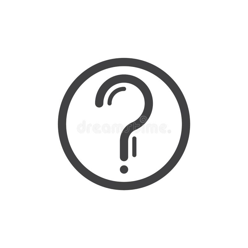 Vraagteken In Een Vector Van Het Cirkel Eenvoudige Pictogram Vector