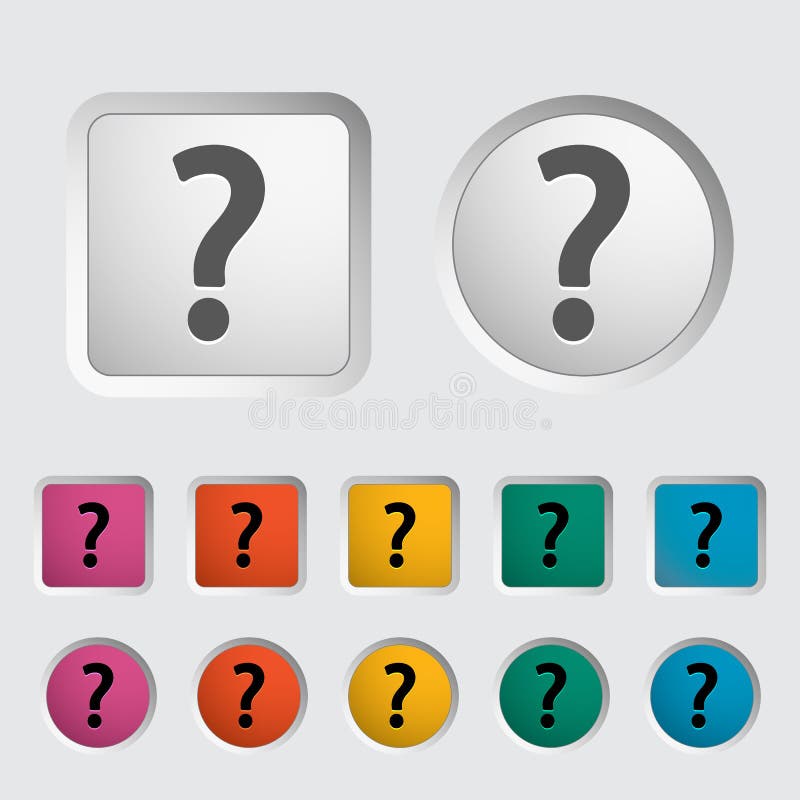 Vraagteken enig pictogram vector illustratie. Illustration of cirkel ...