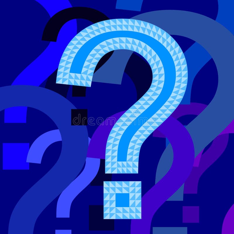 Vraagtekens vector illustratie. Illustration of blauw - 6068874