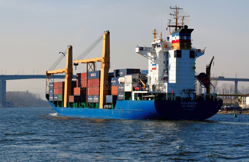 Het Vrachtschip Van De Container Stock Foto - Image of groot ...