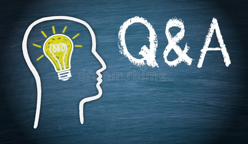 Vragen en antwoorden stock afbeelding. Image of silhouet - 44989475