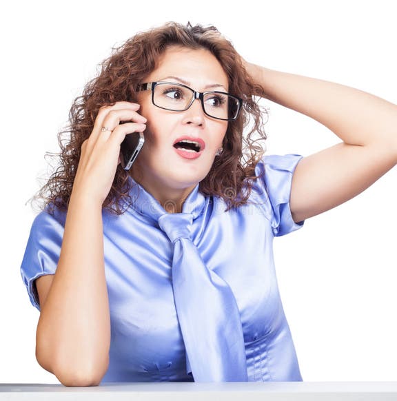 Vragend Emotiemeisje in Het Bureau Stock Foto - Image of bureau ...