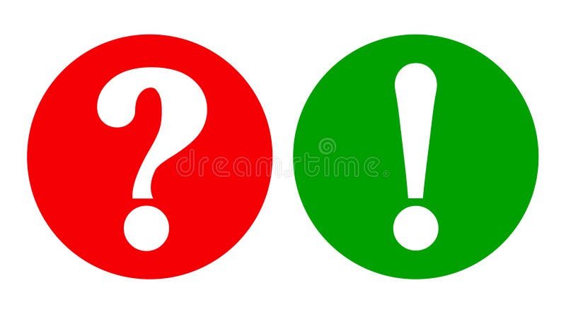 Vragend En Uitroepteken - Vector Vector Illustratie - Illustration of ...