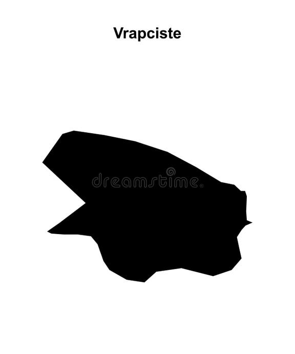 Vrapciste outline map stock illustration. Illustration of area - 360609663