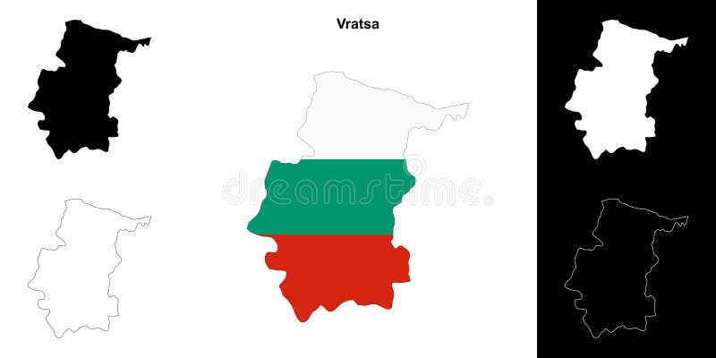 Vratsa outline map stock vector. Illustration of outline - 323755024
