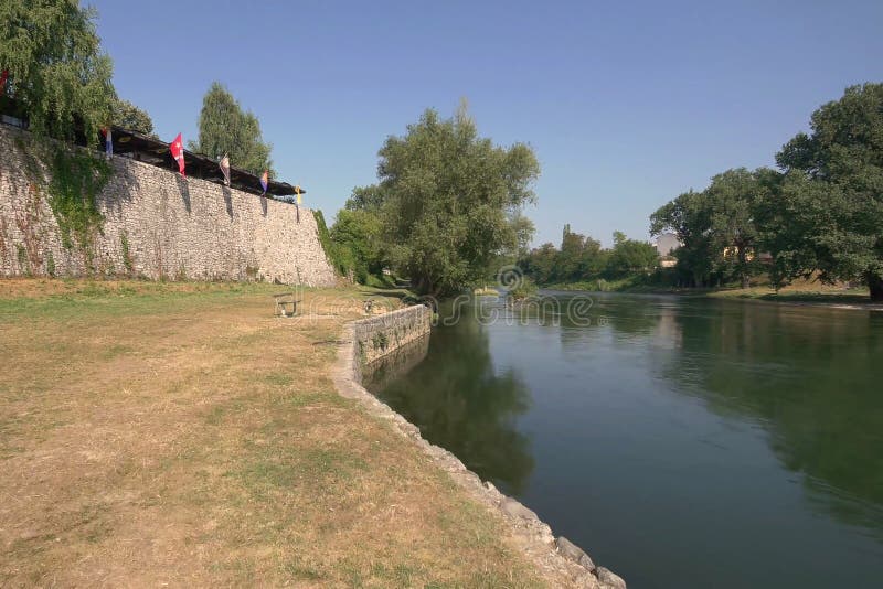 Vrbas River in Novi Borik Settlement in Banja Luka Stock Image - Image ...