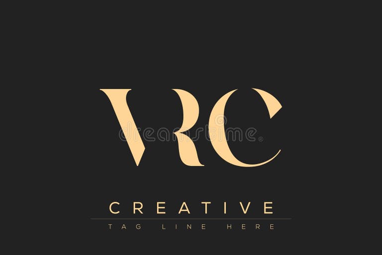 VRC Abstract Letter Logo Design Stock Vector - Illustration of symbol ...